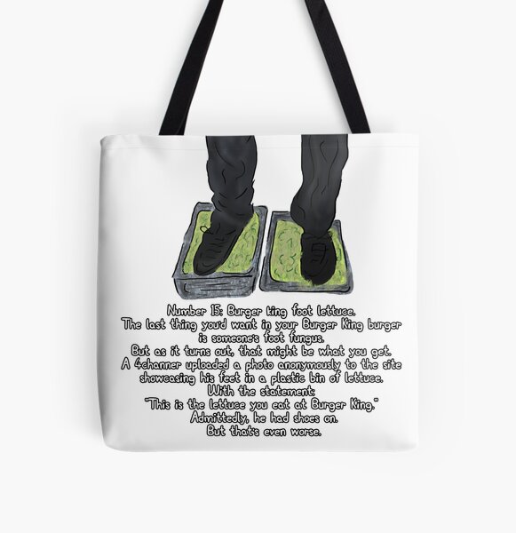 "Burger King Foot Lettuce Meme" Tote Bag by Barnyardy | Redbubble