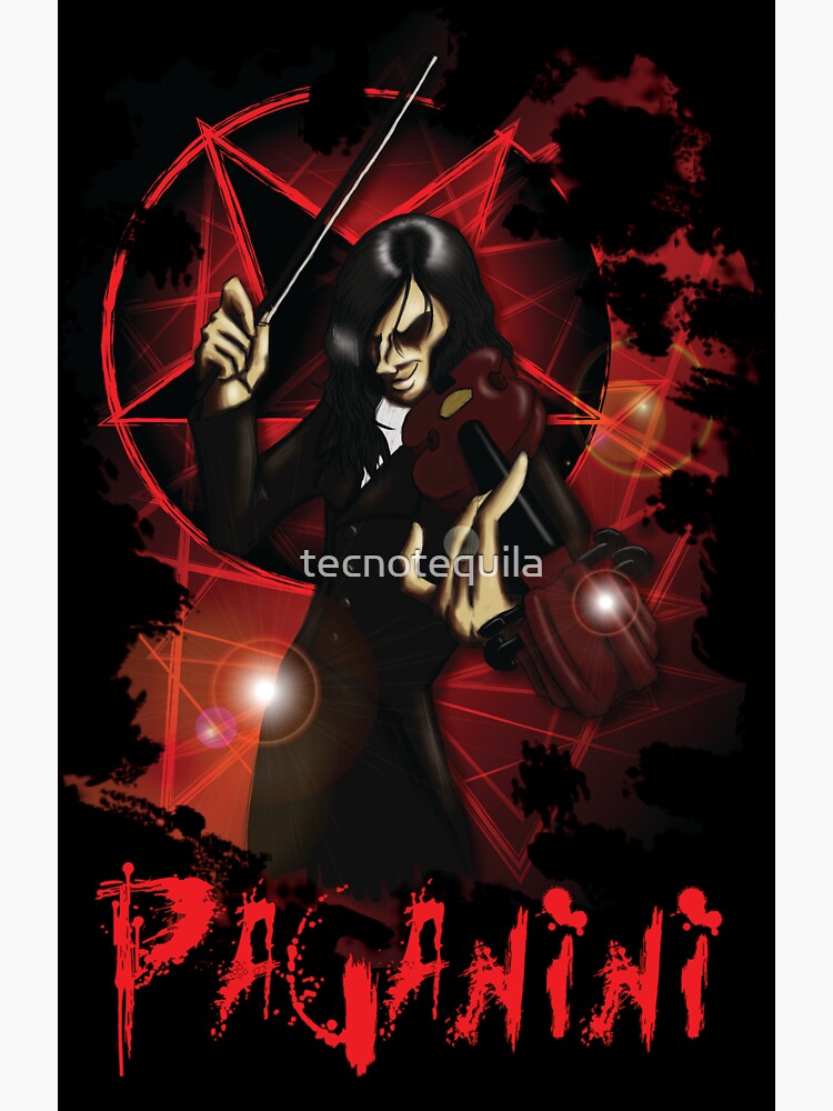 "PAGANINI" Sticker for Sale by tecnotequila | Redbubble