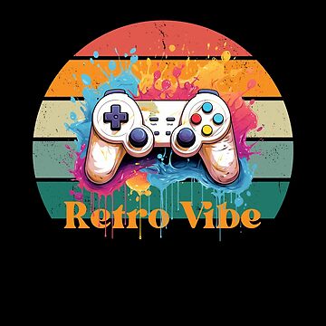 "Retro Vibe Video Game PS2 Controller - Colourful Splash Art " Sticker ...