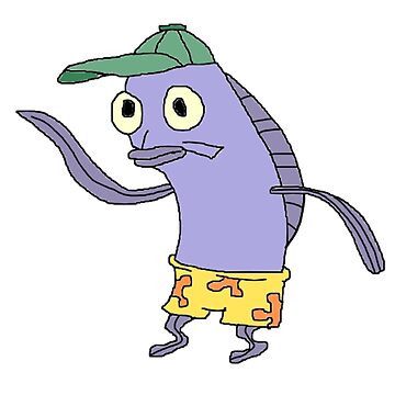 "badly drawn wobbles spongebob " Sticker for Sale by wormyart | Redbubble