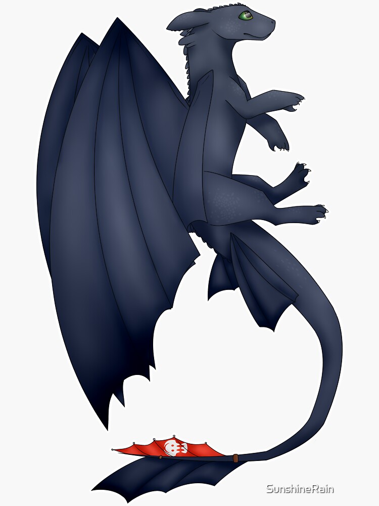 "Toothless" Sticker by SunshineRain | Redbubble