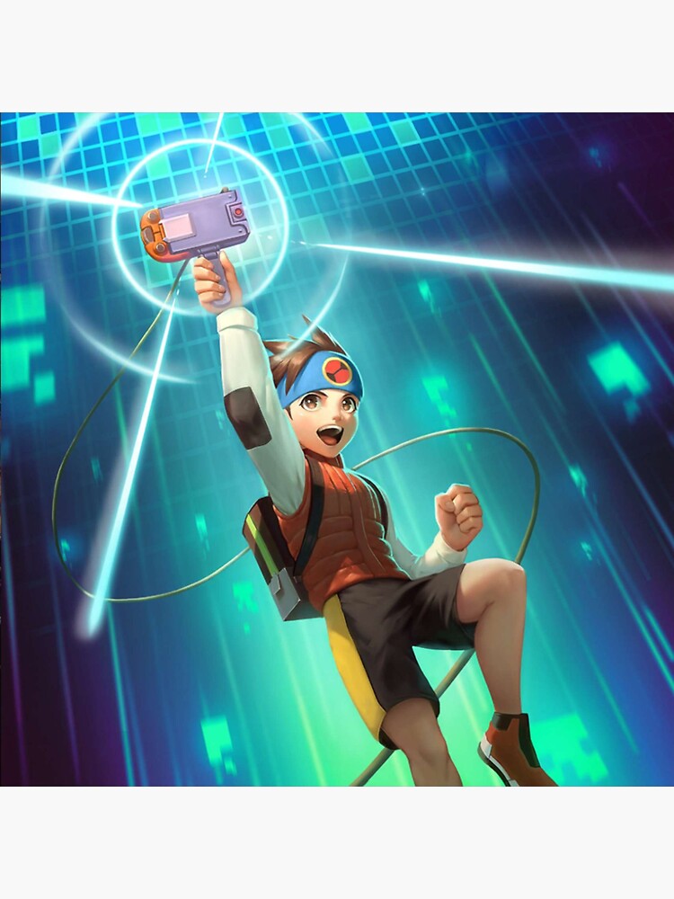 "Megaman EXE ( Lan )" Sticker for Sale by Danzaiver | Redbubble