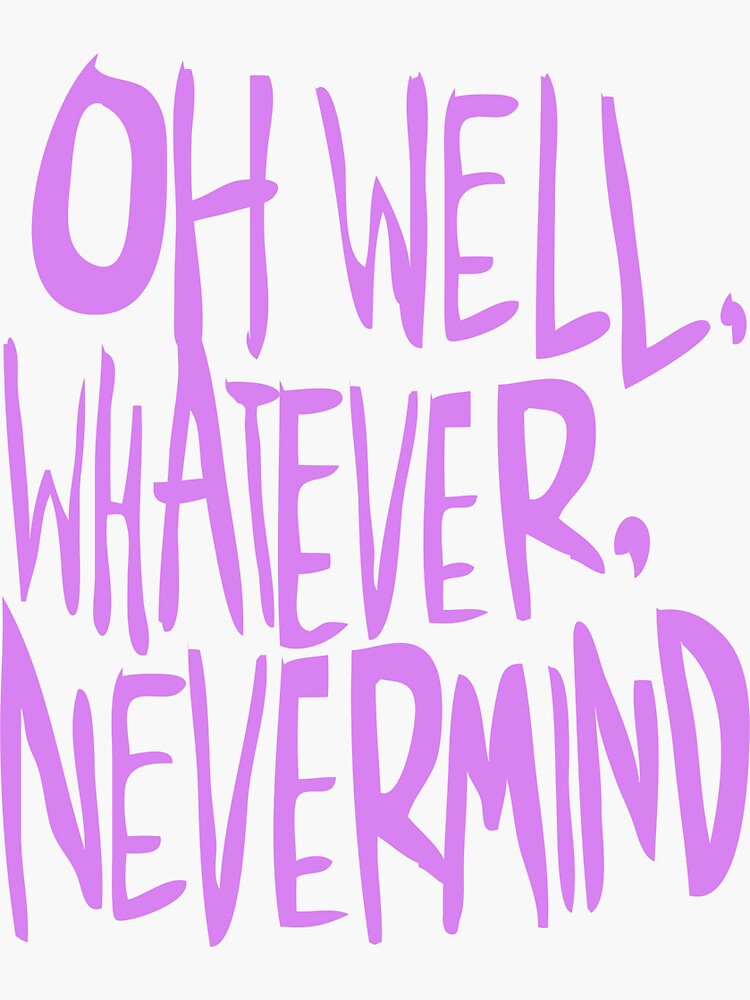 "nevermind,nirvana, lettering, teen spirit, original" Sticker for Sale ...