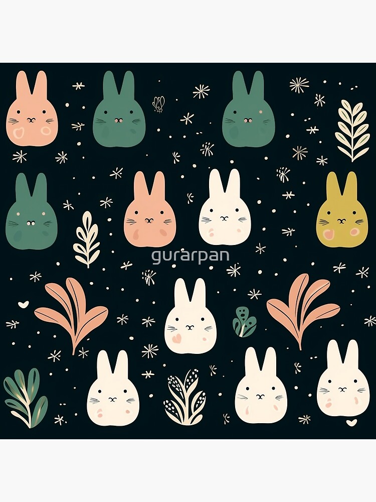 "Cute Fat Bunny Kawaii Art" Sticker for Sale by gurarpan | Redbubble