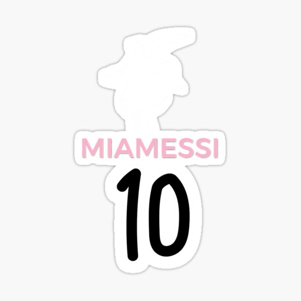 "Messi in inter miami welcome messi in inter miami " Sticker for Sale ...