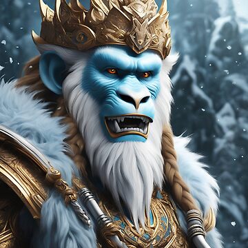 "Ice monkey king" Sticker for Sale by Kevin James | Redbubble