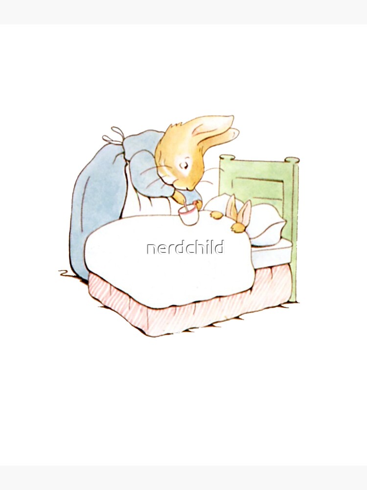"Peter Rabbit Adventures: Mother Tucks Peter Rabbit into Bed" Art Print ...