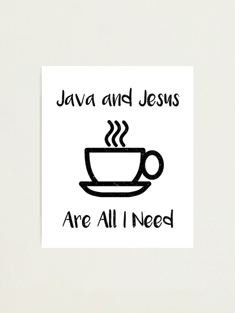 Lámina fotográfica «El café y los amantes de Jesús - Java y Jesús son ...