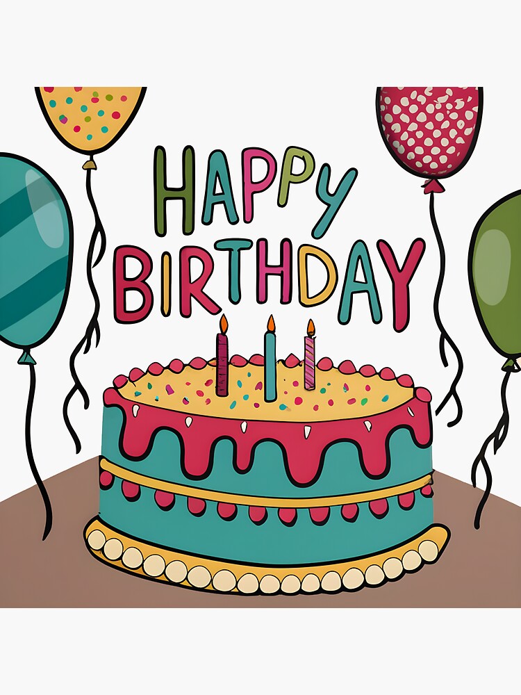 "Happy Birthday , hbd" Sticker for Sale by ratchawoot | Redbubble