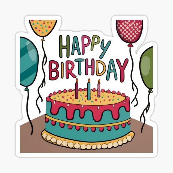 "Happy Birthday , hbd" Sticker for Sale by ratchawoot | Redbubble