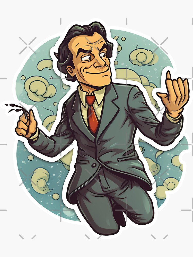 "Richard Feynman" Sticker by titanosdesign | Redbubble