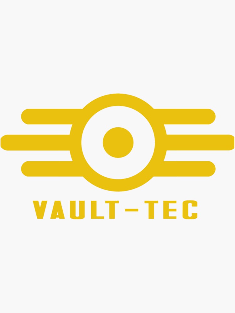 "VAULT TEC Blue" Sticker for Sale by JefTrompsfgg | Redbubble