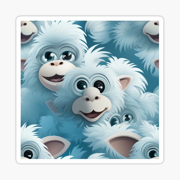 "albino monkey seamless digital paper" Sticker for Sale by chonsuthi ...