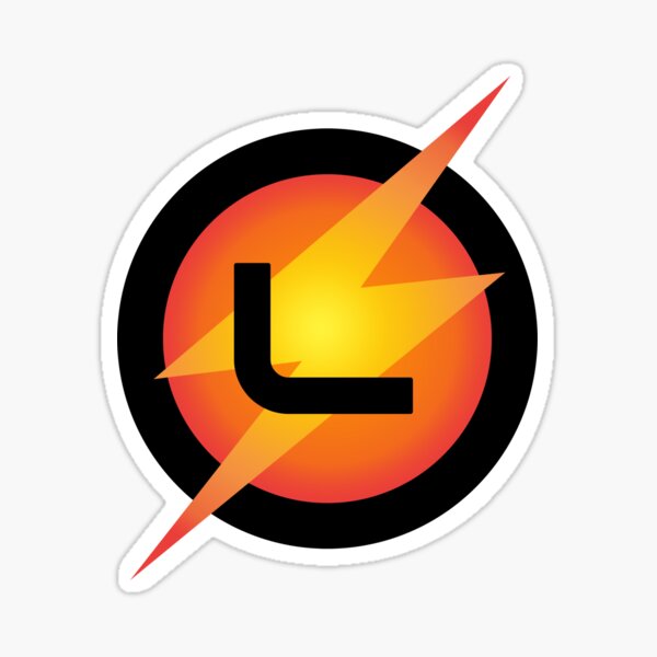 "Monogram L Super Hero Lightning Bolt" Sticker for Sale by ...