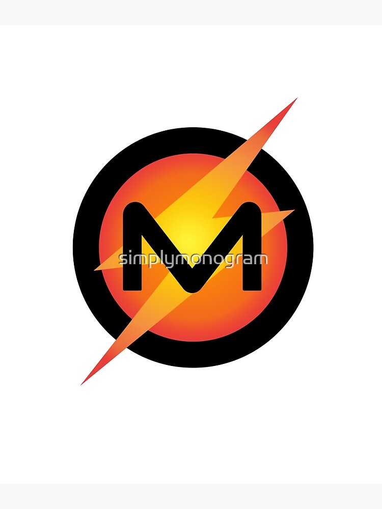 "Monogram M Super Hero Lightning Bolt" Poster for Sale by ...