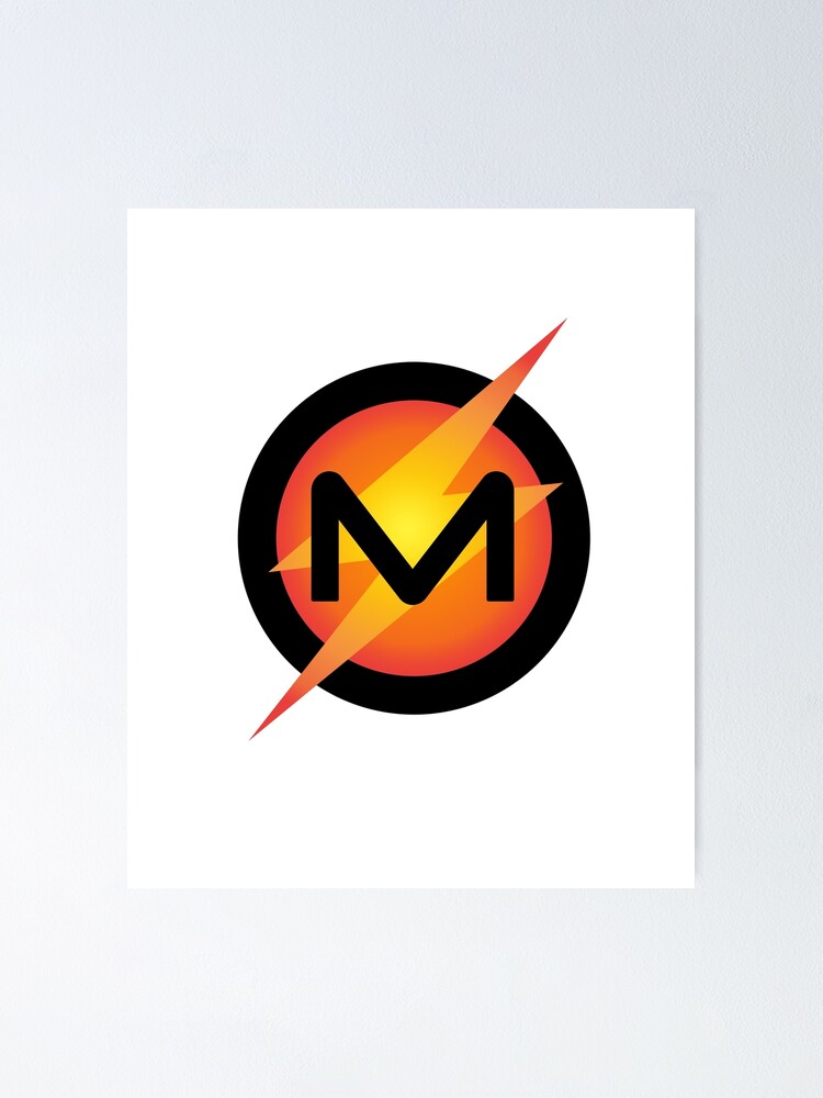 "Monogram M Super Hero Lightning Bolt" Poster for Sale by ...