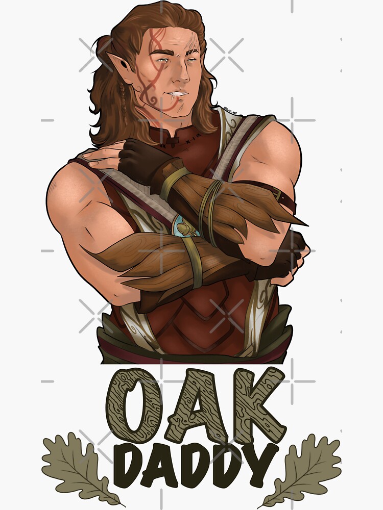 "Halsin from Baldur’s Gate Three aka Oak Daddy" Sticker for Sale by Pteridium-Shop | Redbubble