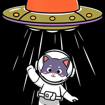 "Alien Cute Cat Ufo Extraterrestrial Kitty" Sticker for Sale by ...