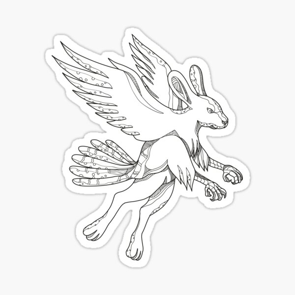 "Skvader Flying Doodle" Sticker for Sale by patrimonio | Redbubble