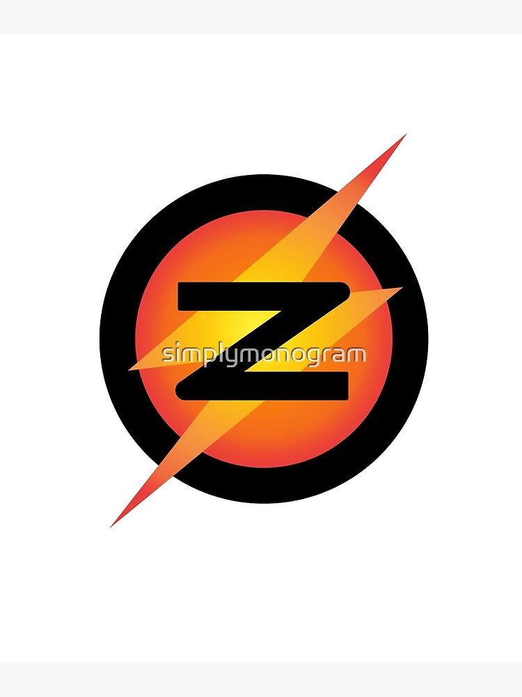 "Monogram Z Super Hero Lightning Bolt" Poster for Sale by ...