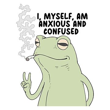 "Anxious Frog" Sticker for Sale by BookishlyBailey | Redbubble