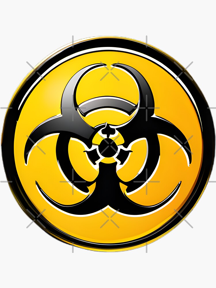 "Biohazard emote sticker" Sticker for Sale by mrlazypl | Redbubble