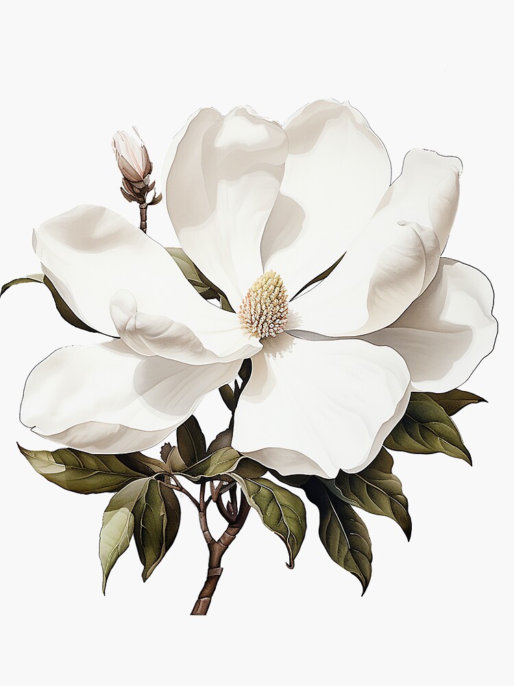 "Watercolor Southern Magnolia" Sticker for Sale by StuffieGirl2023 ...