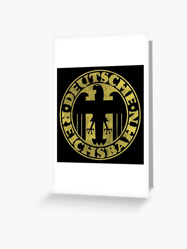 "Deutsche Reichsbahn German Steam Railway Monogram Logo" Greeting Card ...