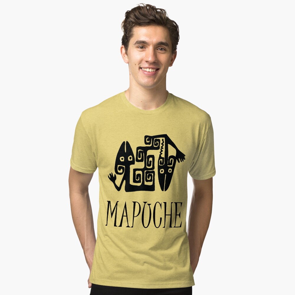 Pegatina con la obra «La bandera mapuche es un símbolo de identidad y ...