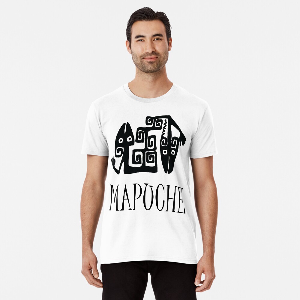 Pegatina con la obra «La bandera mapuche es un símbolo de identidad y ...