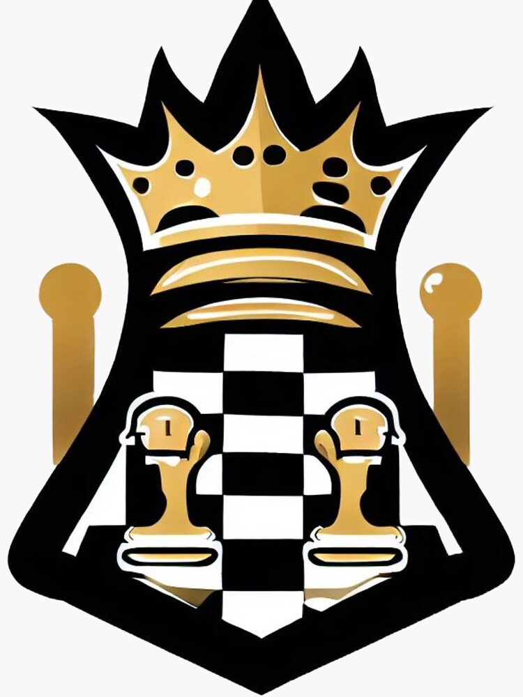 "Crowned Chess Club Logo" Sticker by ChessFanatic | Redbubble