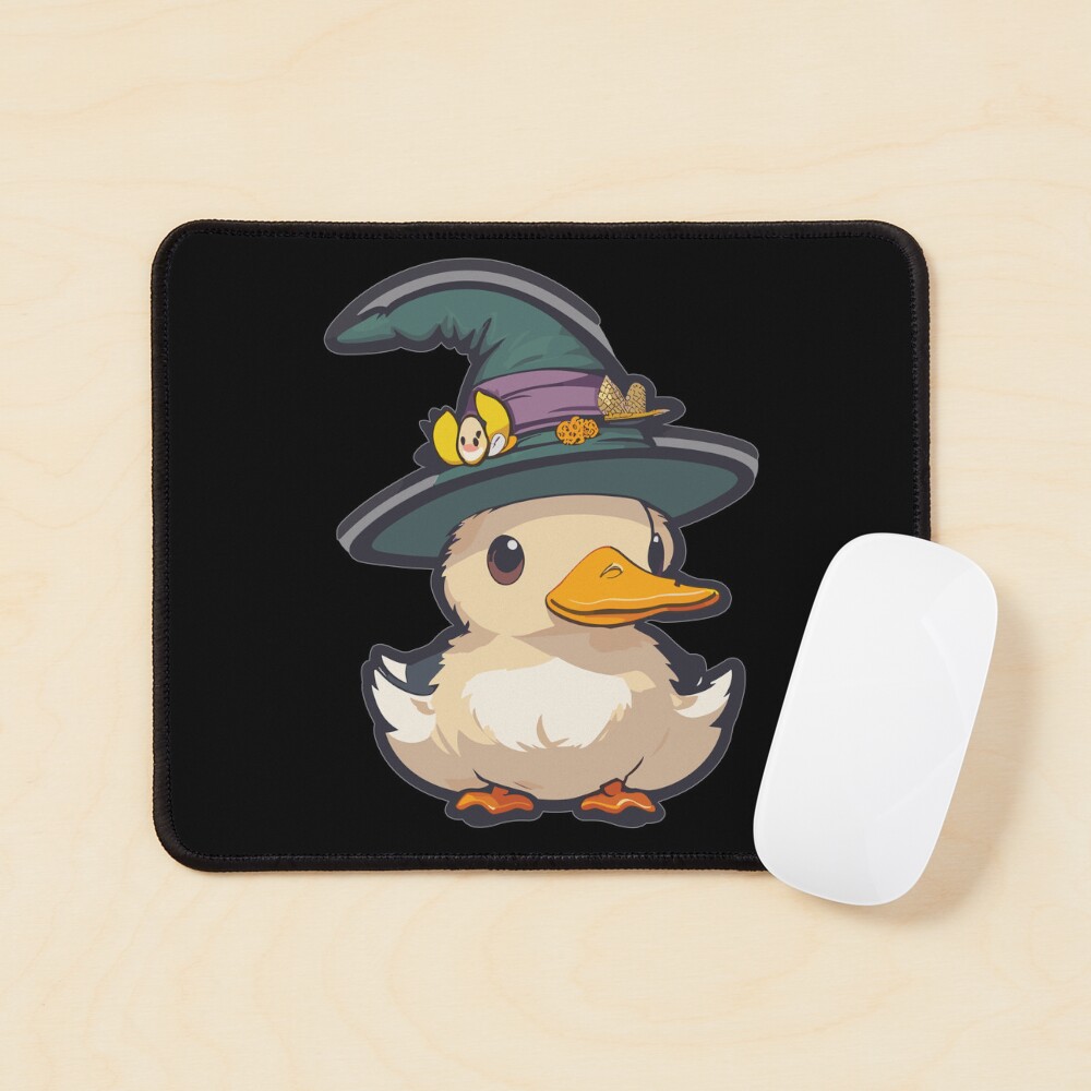 "Witch duck. A duck wearing witch hat." Sticker for Sale by twisted-dot ...