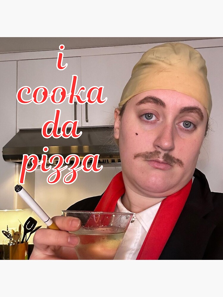 "Brittany Broski cooka da pizza" Sticker for Sale by Boneandskull ...