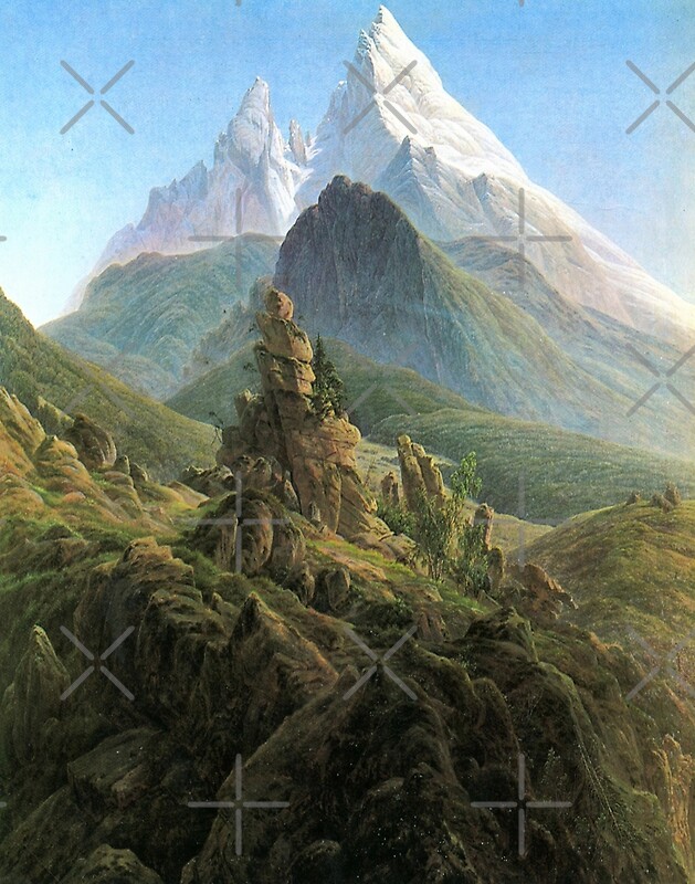 "The Watzmann-Caspar David Friedrich" by LexBauer | Redbubble