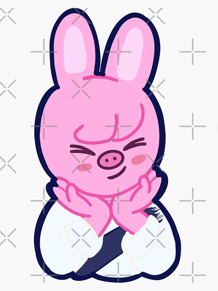 "STRAY KIDS (SKZOO) Dwaekki Flower Pose" Sticker for Sale by ...