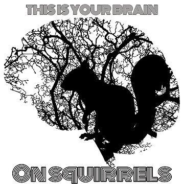 "Brain On Squirrels" Sticker for Sale by beardedbehavior | Redbubble