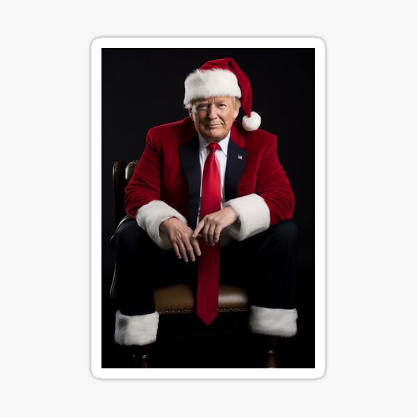 "Christmas Donald Trump Santa" Sticker for Sale by JenniRoma | Redbubble