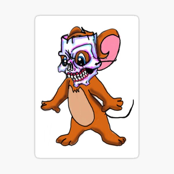 "scary jerry 2.0" Sticker for Sale by DEADLYSKETCH1 | Redbubble