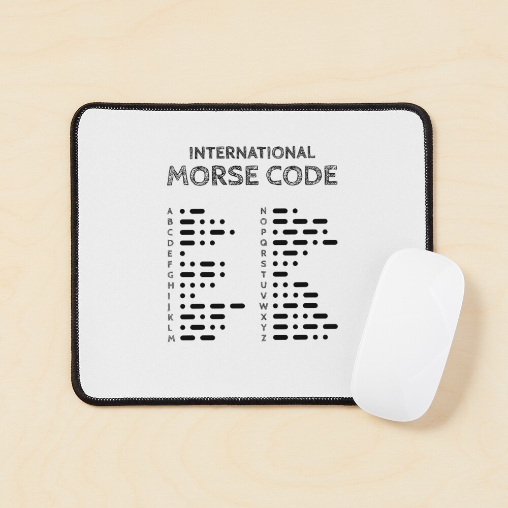 "International Morse Code Alphabet Chart 26 Letters Black" Sticker for Sale by AnnSign | Redbubble