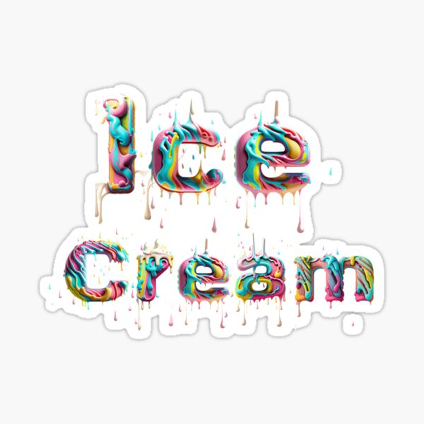 "Ice Cream Melting" Sticker for Sale by The1StyleShop | Redbubble