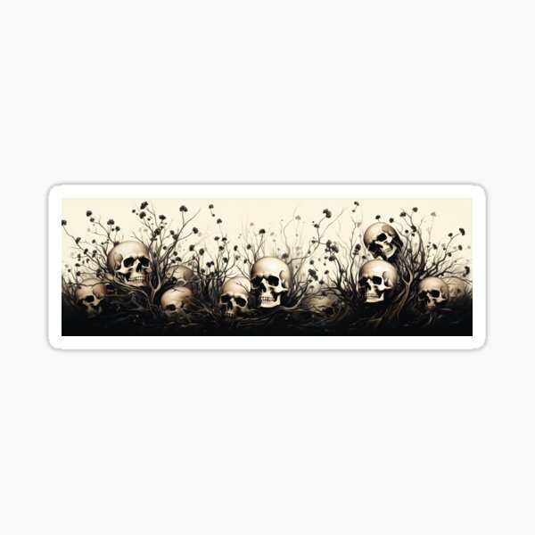 "Skulls b/w" Sticker for Sale by ateljedigital | Redbubble