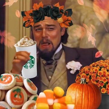 "Leonardo DiCaprio Enjoys Fall Meme" Sticker for Sale by ...