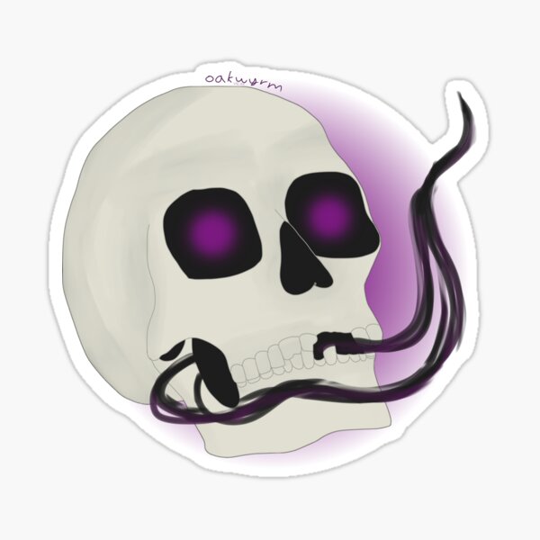 "Ominous Skull" Sticker for Sale by oakwyrm | Redbubble