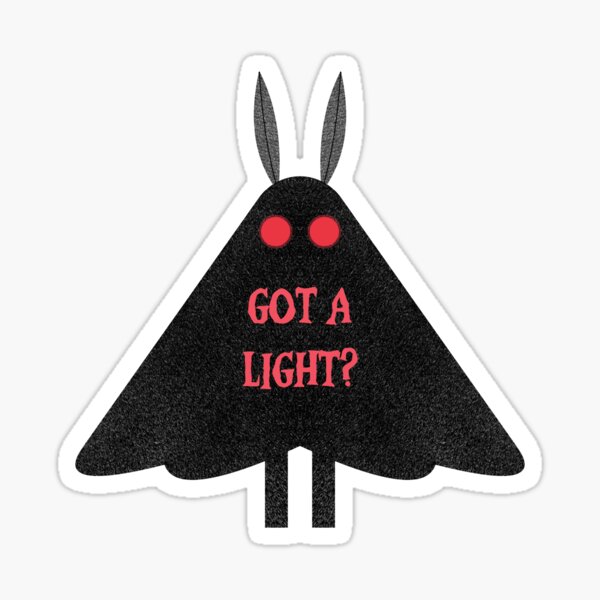 "Mothman, Got a Light?" Sticker for Sale by travishaney88 | Redbubble
