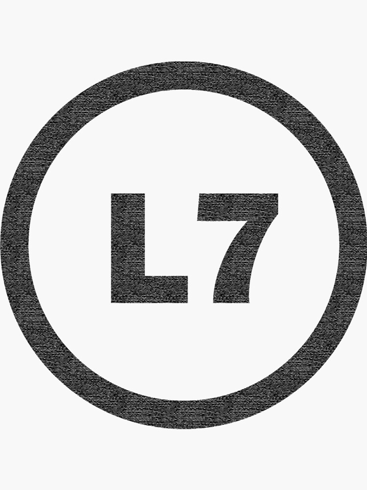 "L7 logo" Sticker for Sale by LURIACOVINGTOA | Redbubble