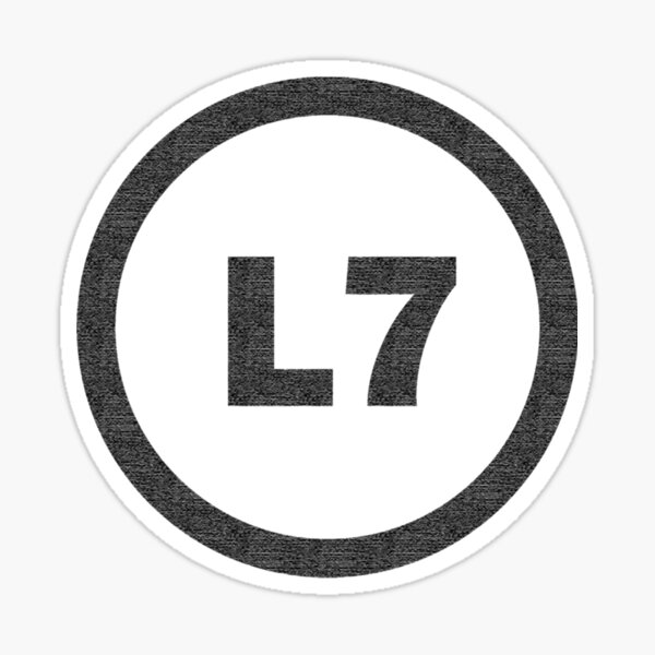 "L7 logo" Sticker for Sale by LURIACOVINGTOA | Redbubble