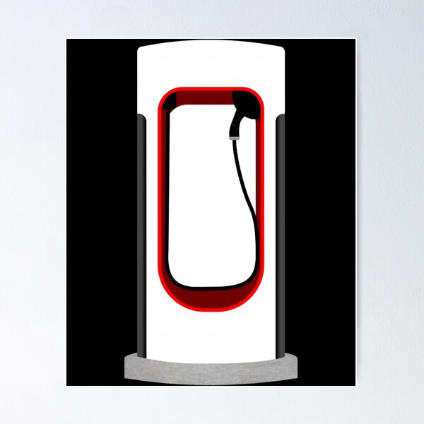 "Tesla Supercharger " Poster for Sale by kait-oskeen | Redbubble