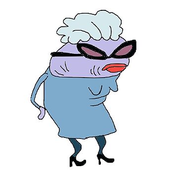 "badly drawn miss shell spongebob " Sticker for Sale by wormyart ...