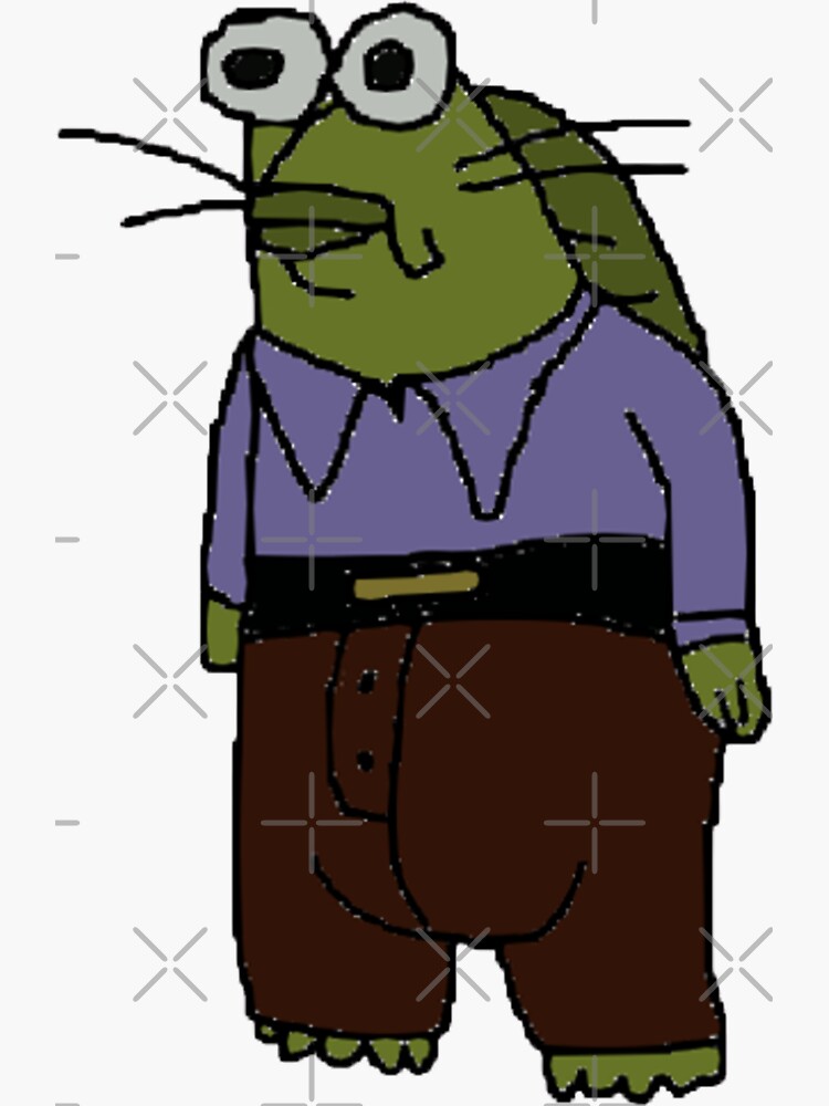 "badly drawn catfish from spongebob " Sticker for Sale by wormyart ...