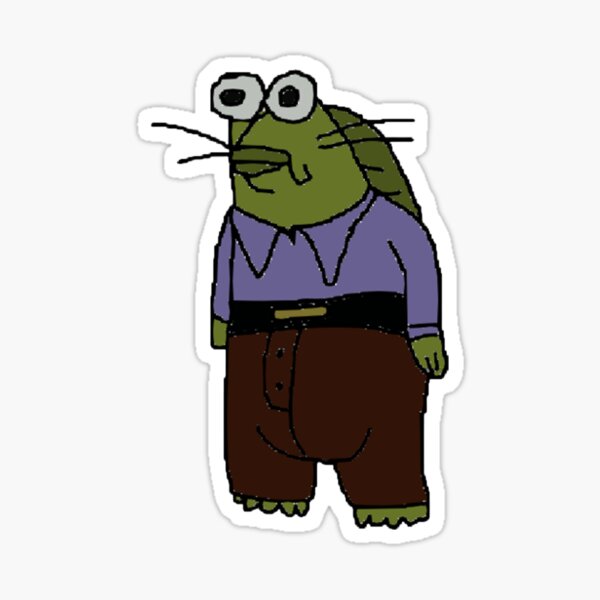 "badly drawn catfish from spongebob " Sticker for Sale by wormyart ...